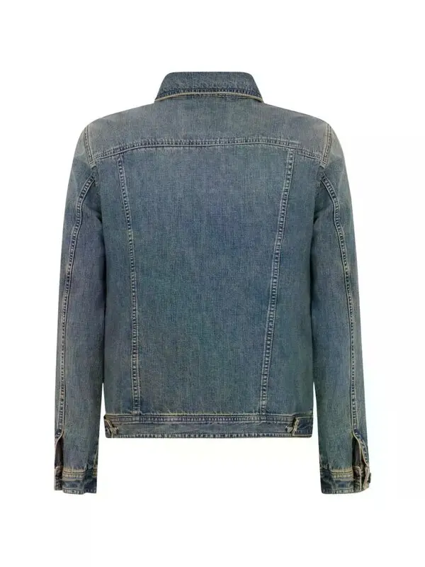 MOORER Button Chest-pocket Jacket - Blue