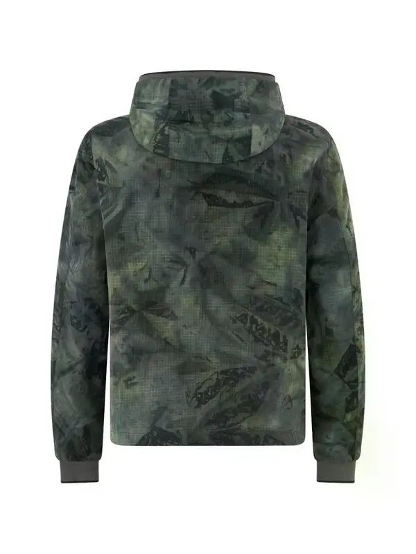 MOORER Patterned Hooded Windbreaker