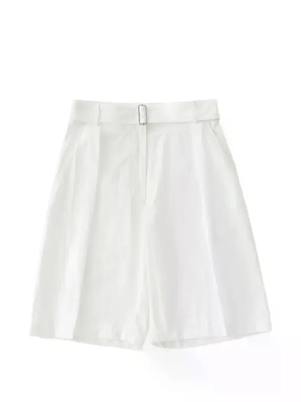 Studio Nicholson Creon Belted Pleated Shorts - White