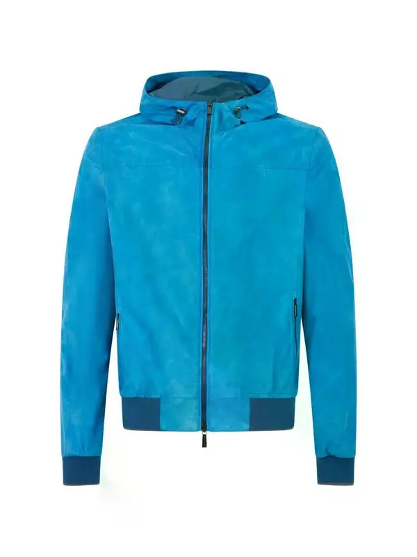 MOORER Hooded Leather Jacket