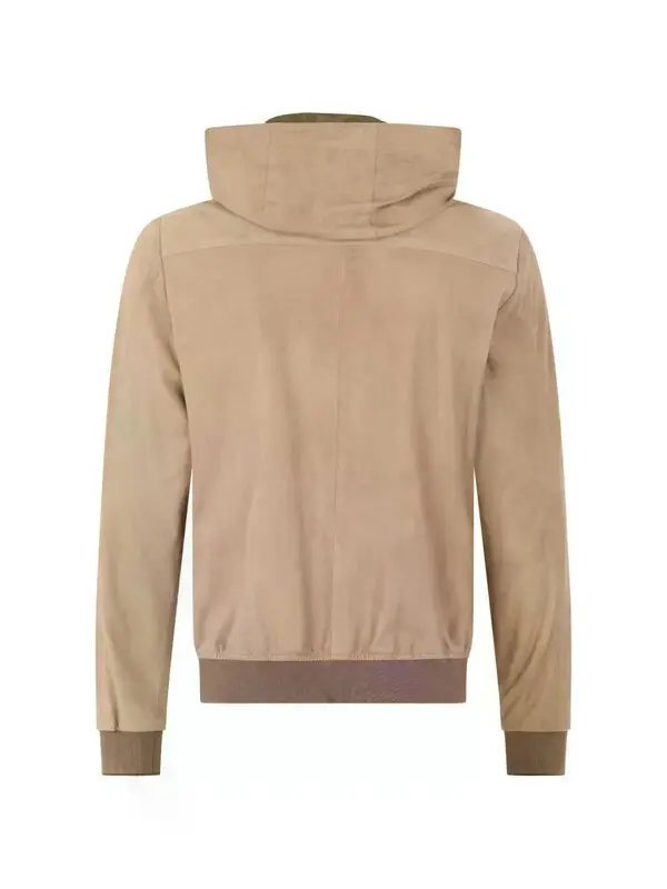 MOORER Hooded Leather Jacket