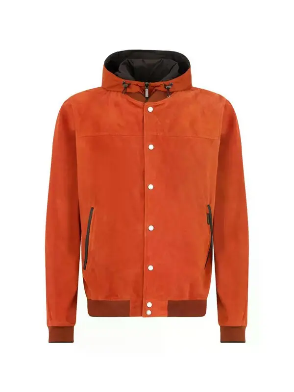MOORER Suede Hooded Jacket
