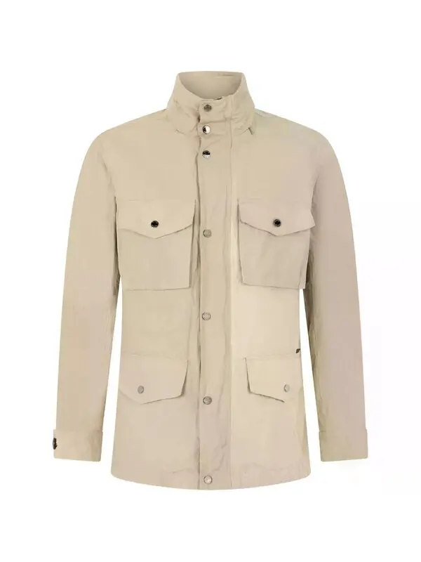 MOORER Button Front Pocket Jacket - Neutrals