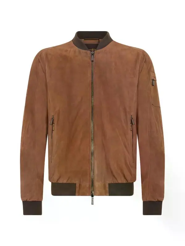 MOORER Suede Bomber Jacket