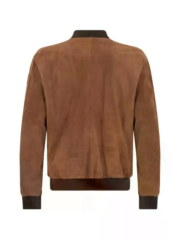 MOORER Suede Bomber Jacket