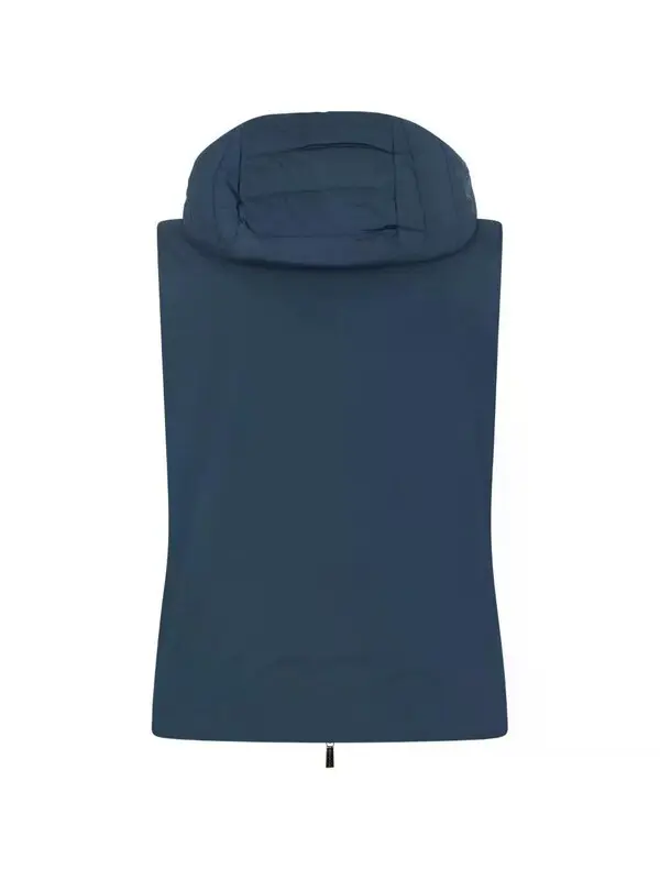MOORER Striped Hooded Vest