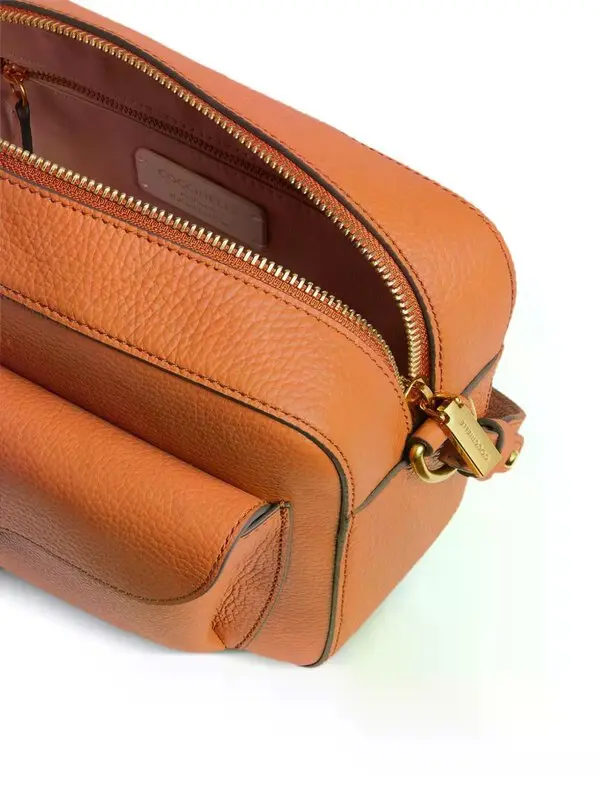 COCCINELLE Leather Shoulder Bag With Front-pocket - Orange