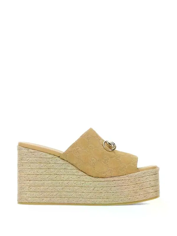 Gucci Suede Platform Wedges