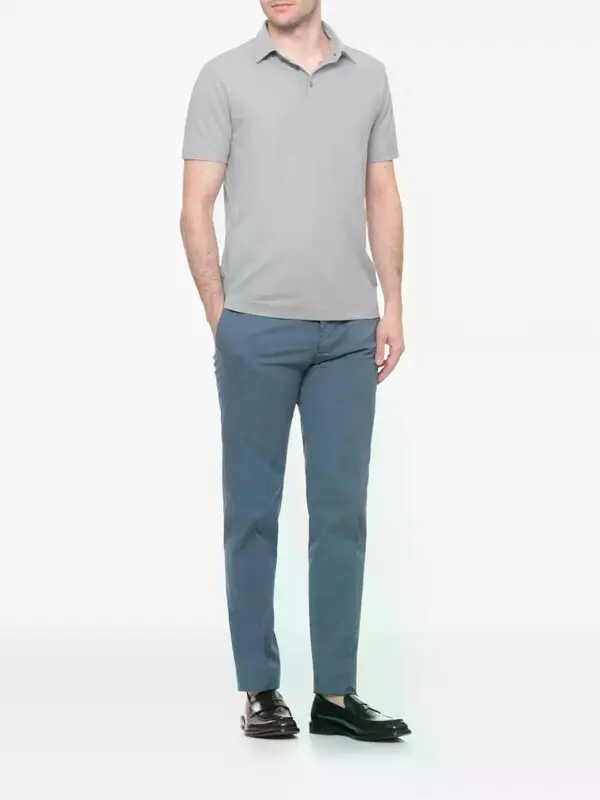 ZANONE Short-sleeve Polo Shirt - Grey