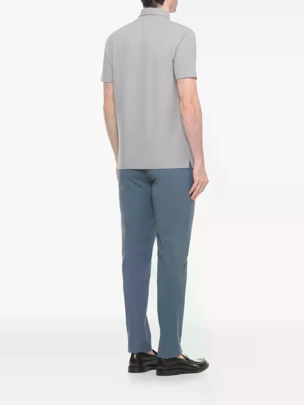 ZANONE Short-sleeve Polo Shirt - Grey