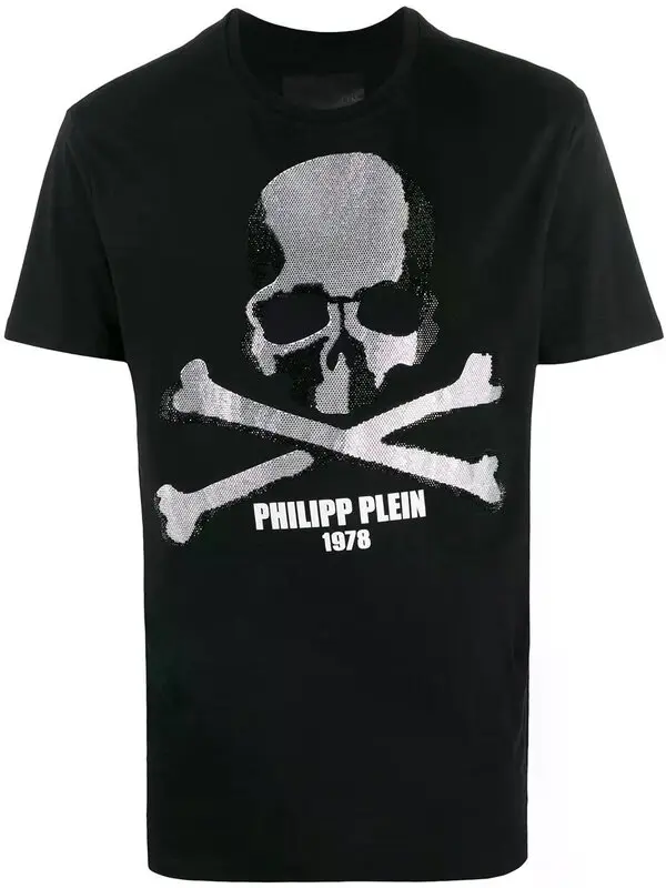 Philipp Plein Ss Skull Logo Print T-shirt