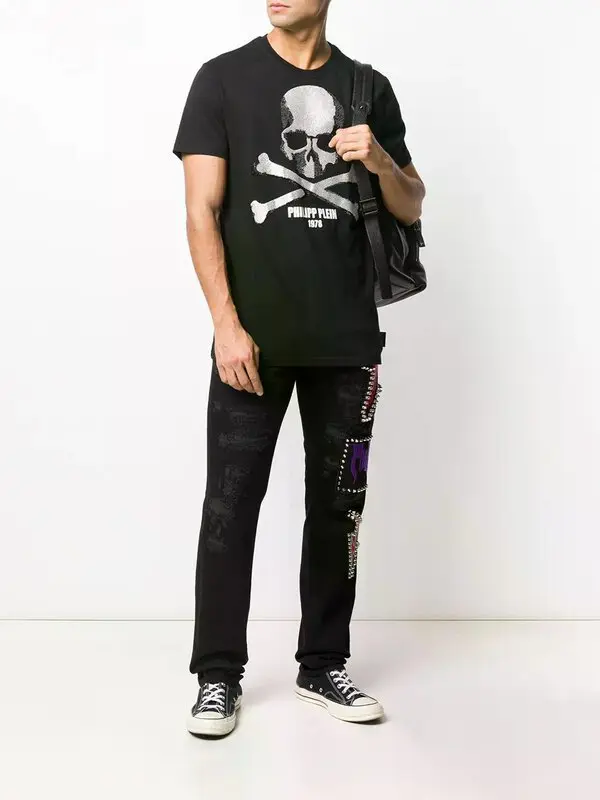 Philipp Plein Ss Skull Logo Print T-shirt