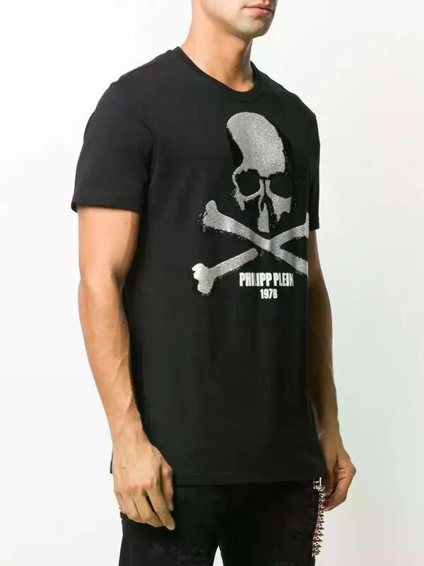 Philipp Plein Ss Skull Logo Print T-shirt