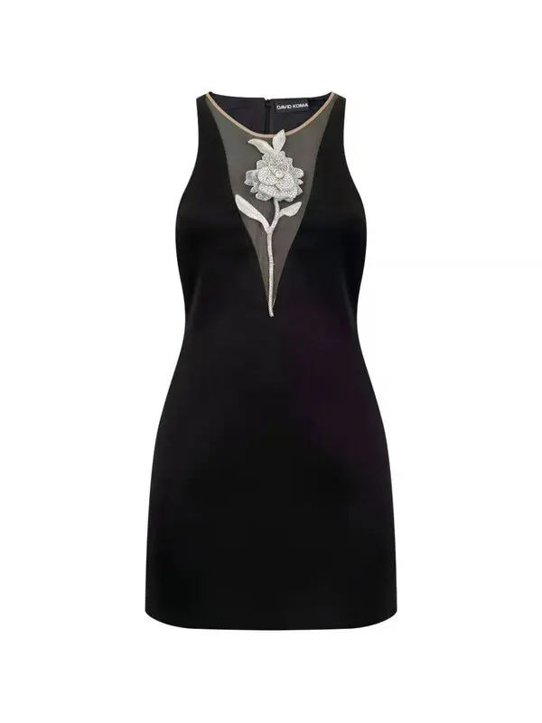 David Koma Crystal-rose Mini Dress