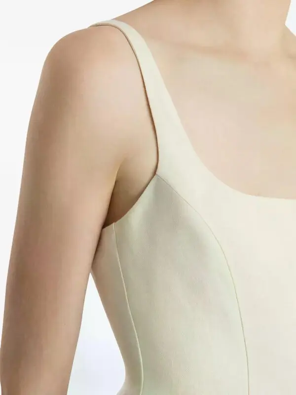 Khaite Linen Suiting Peplum Top