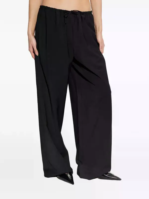 Alexander Wang Logo Detail Drawstring Trousers - Black
