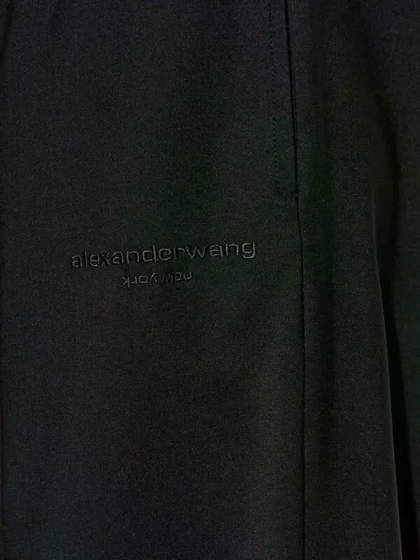 Alexander Wang Logo Detail Drawstring Trousers - Black