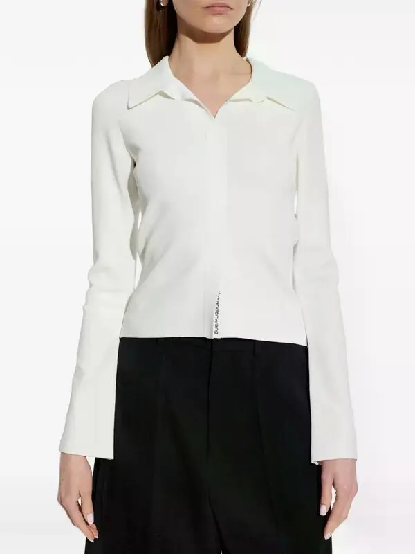 Alexander Wang Polo-collar Long-sleeve Blouse
