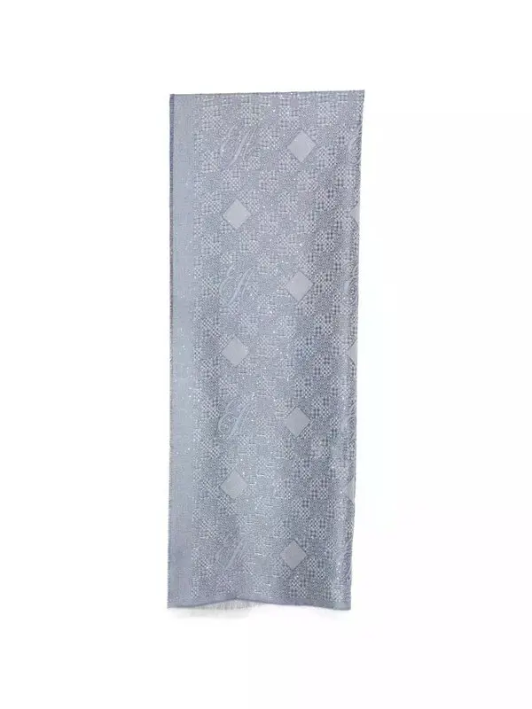 Emporio Armani Patterned Scarf - Blue