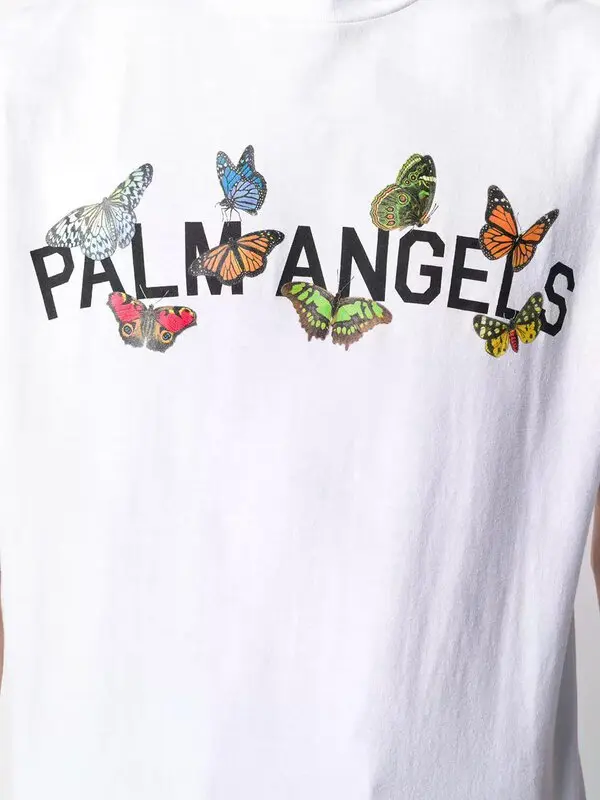 Palm Angels Butterfly Logo Print T-shirt