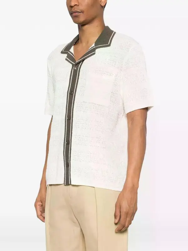 SAMSOE SAMSOE Sapercy Button Trim Polo Shirt - Neutrals