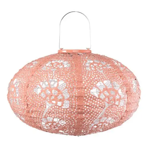 ALLSOP HOME & GARDEN Stella Luxe Oval Yarrow Led Lantern - Clay