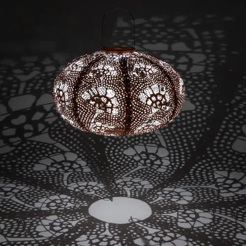 ALLSOP HOME & GARDEN Stella Luxe Oval Yarrow Led Lantern