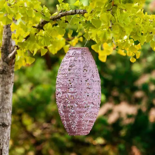 ALLSOP HOME & GARDEN Soji Stellawildflower Pod Solar Lantern - Blush