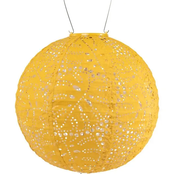 ALLSOP HOME & GARDEN Soji Stellamonstera Solar Lantern - Marigold Yellow