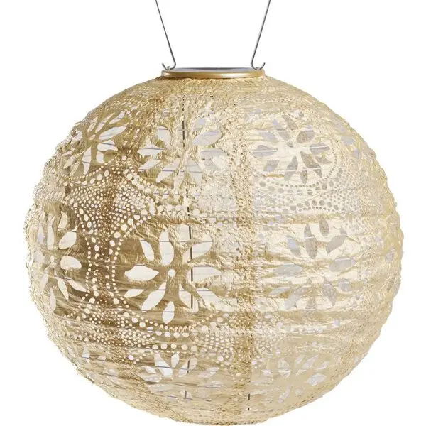 ALLSOP HOME & GARDEN Soji Stellaboho Globe Solar Lantern - Pearl