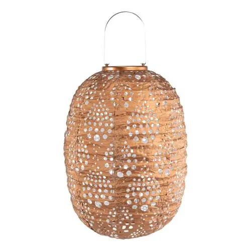 ALLSOP HOME & GARDEN Stella Luxe Barrel Dewdrop Led Lantern - Copper