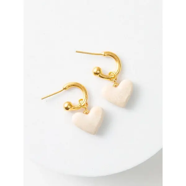 NOONDAY Convertible Heart Huggie Earrings - Gold