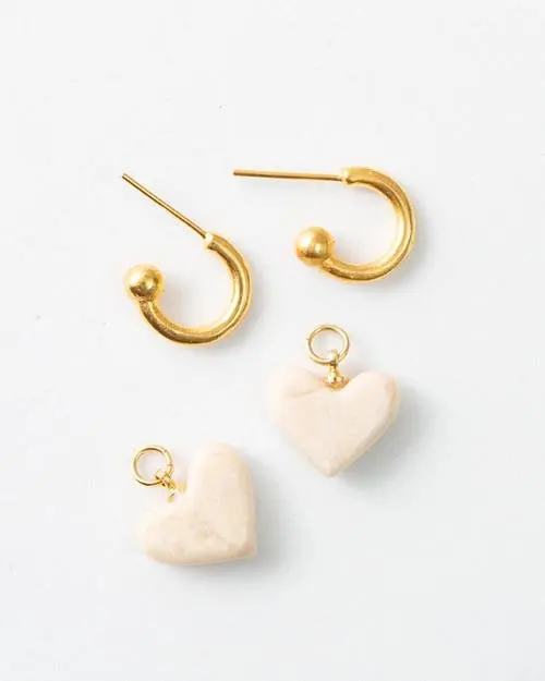 NOONDAY Convertible Heart Huggie Earrings
