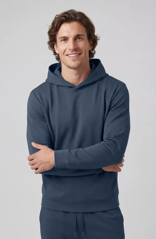JACK ARCHER Sandwash Hoodie - Tidal Blue