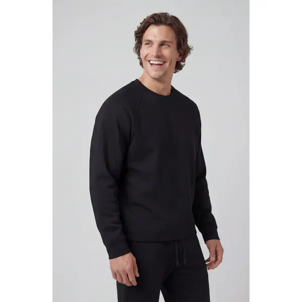 JACK ARCHER Sandwash Crewneck Sweater - True Black