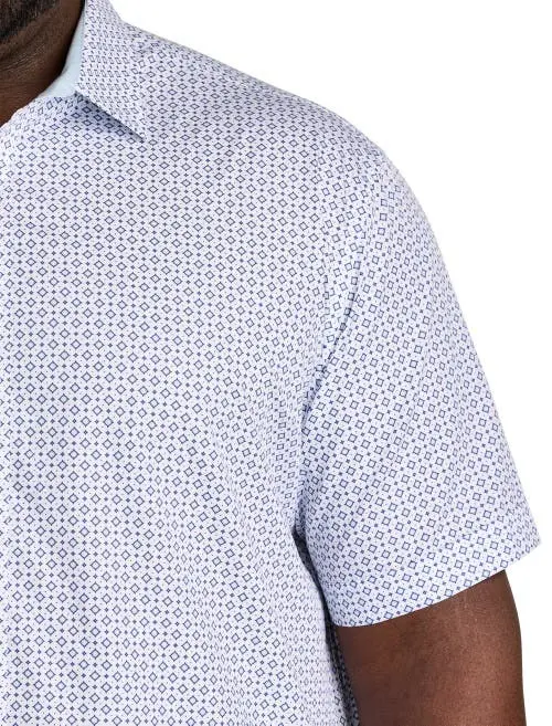 SYNRGY BY DXL Big & Tall Micro Diamond Print Sport Shirt V2