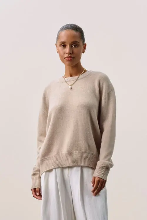Naked Cashmere Kaia Crewneck Cashmere Sweater - Flax