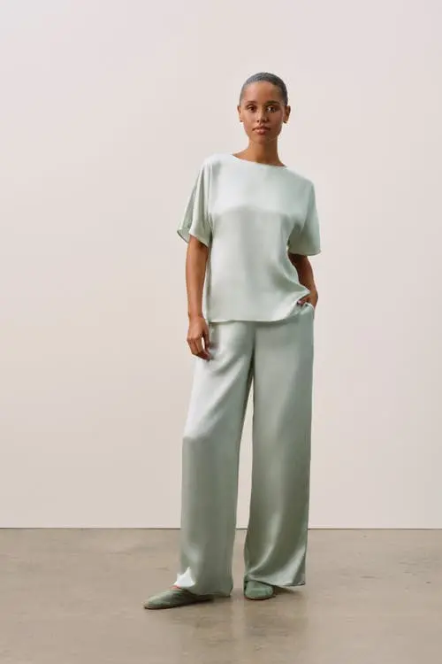 Naked Cashmere Robyn Silk Pant - Jadite