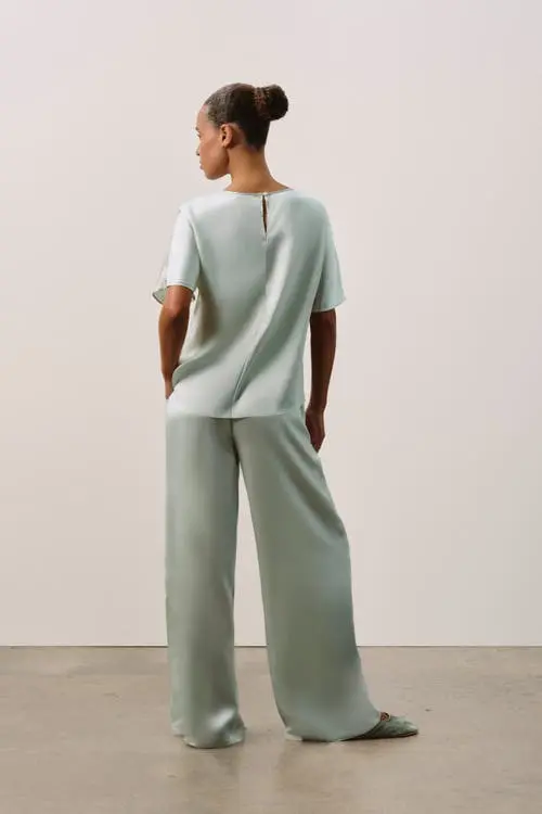 Naked Cashmere Robyn Silk Pant - Jadite