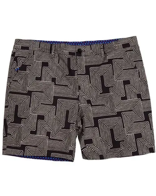 LORDS OF HARLECH Flat Front Short - Inter Twine Black