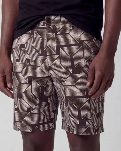 LORDS OF HARLECH Flat Front Short - Inter Twine Black
