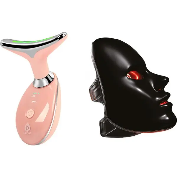 PURSONIC 7-in-1 Led Light Therapy Face Mask & Led Light Sculpting Wand - Multicolor