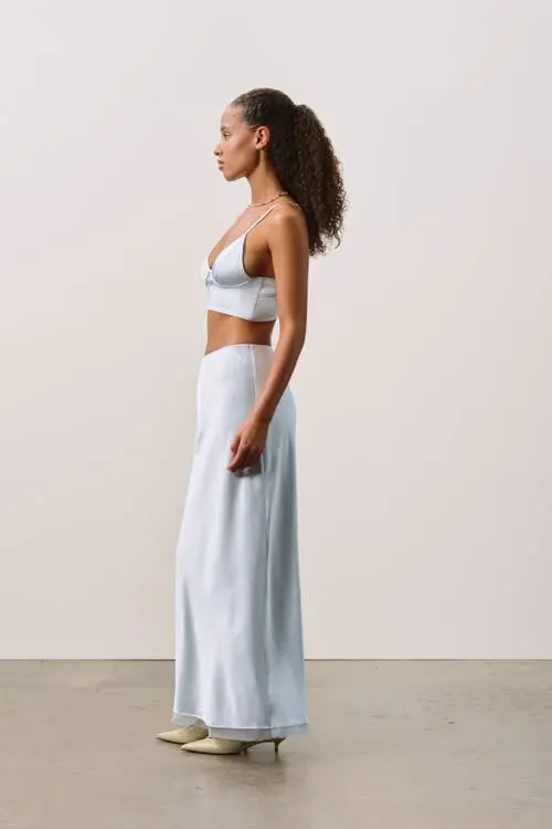 Naked Cashmere Sasha Silk Bralette - Cloud