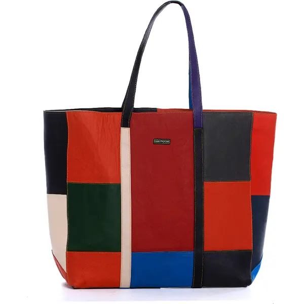 DAI MODA Grandé Patchwork Leather Tote