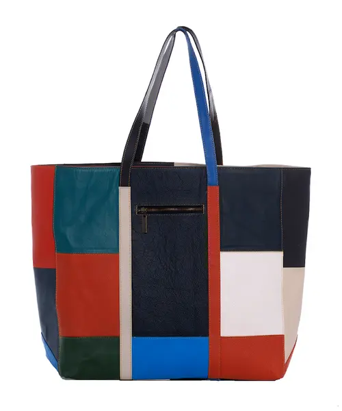 DAI MODA Grandé Patchwork Leather Tote