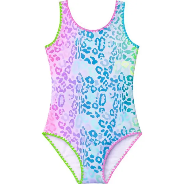 LIMEAPPLE Leopard Print One-piece Swimsuit - Pink Multi