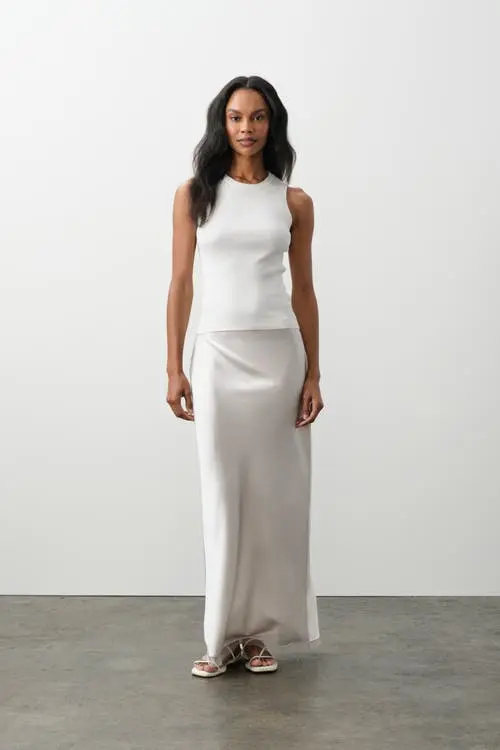 Naked Cashmere Silk Pull-on Skirt - Marble