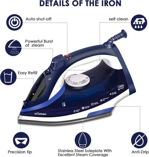 AEMEGO Steam Iron For Clothes
