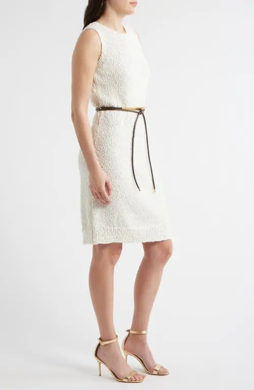 Donna Karan New York Bouclé Knit Sleeveless Sheath Dress