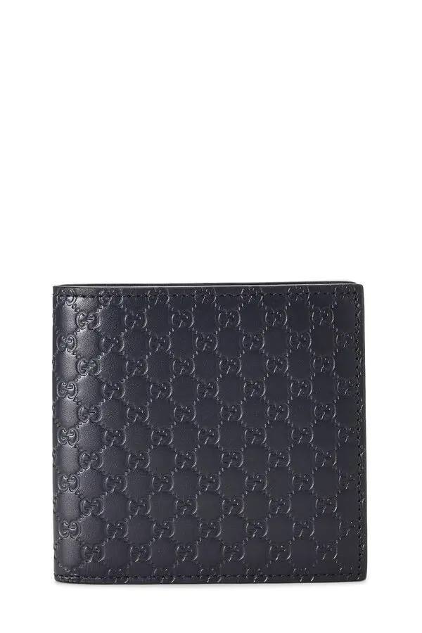 Gucci Microssima Bifold Wallet - Navy